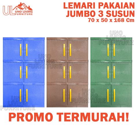 Jual JUMBO LEMARI PAKAIAN PLASTIK 3 SUSUN LEMARI PLASTIK MY TOP LEMARI