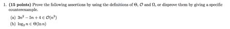 solved prove the following assertions by using the