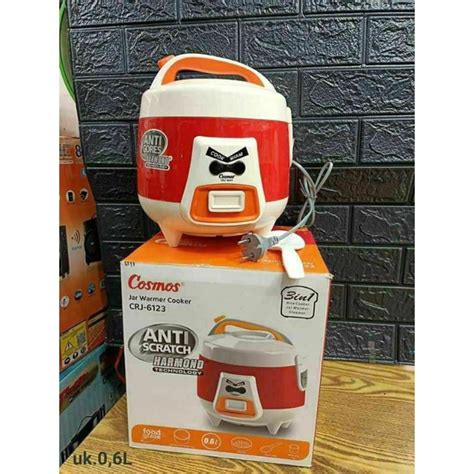 Jual Rice Cooker Cosmos CRJ 6123 Harmond Panci Teflon ANTI GORES