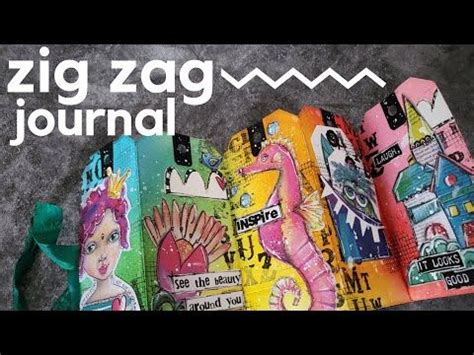 Zig Zag Tag Journal FUN Project With Lots Of Color YouTube Stamp Tutorial Fun