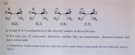 Solved A Assign R Or S Configuration To The Chirality Chegg