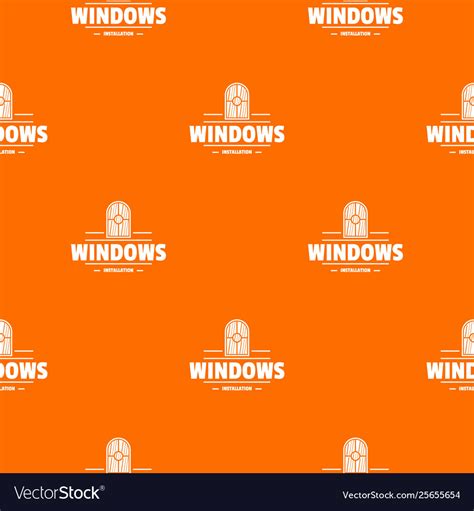 Window Installiation Pattern Orange Royalty Free Vector