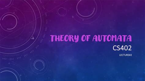 Lecture2 Theory Of Automata Short Lectures Cs402 Youtube