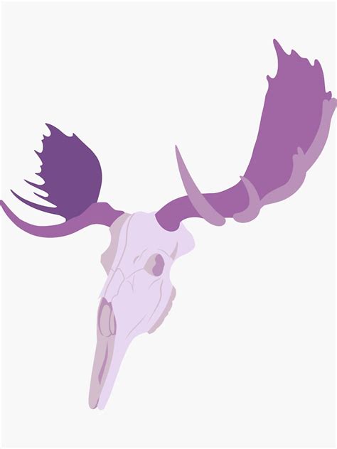 Moose Skull Sticker For Sale By Whitetailgfx Redbubble