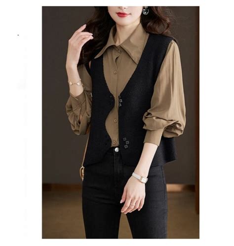 짜리점 여자 키작녀 간절기 브이넥 가디건 봄가을 니트 조끼 꾹1 티몬