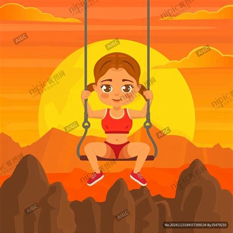 Ai创作图运动女孩漫画 运动女孩插画 户外运动卡通 健身房健身插画体育 扁平运动系类插画 健身漫画 登山者卡通 健身人物扁平画 健身卡通 户外运动插画 卡通运动健身 爬山卡通 坐在秋千上 健身