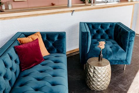 Chesterfield Velvet Lounge Teal Blue Elderberry Event Hire
