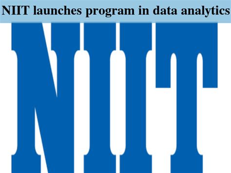 Niit Launches Program In Data Analytics ‘big Data With Hadoop