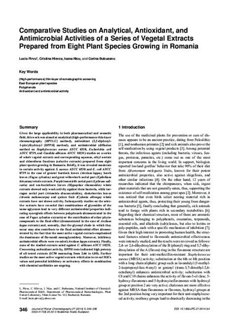 Pdf Comparative Studies On Analytical Antioxidant And Antimicrobial