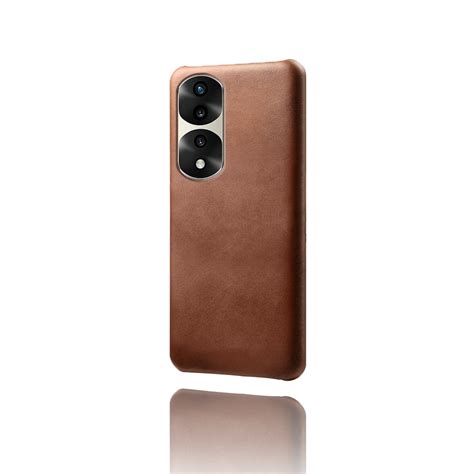 For Honor 70 Pro Calf Texture Pc Pu Phone Case Brown