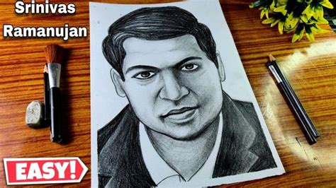 Great Mathematician Cv Ramanujan Drawing Sketch Srinivas Ramanujan