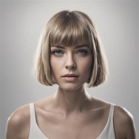 Premium Ai Image Fashion Hairstyle Glamour Young Woman Portrait Bob