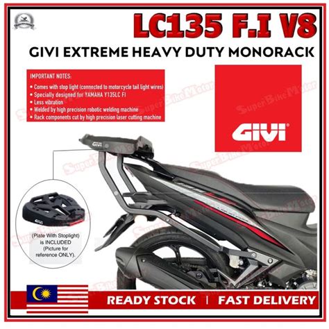 Yamaha Lc135 V8 Fi Givi Extreme Heavy Duty Monorack Hrx Rack
