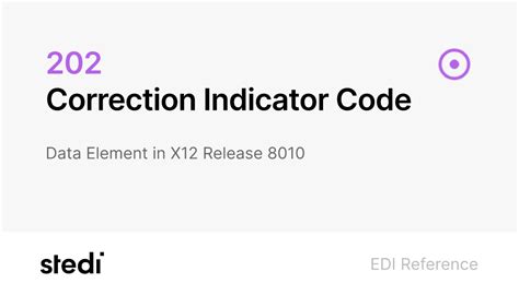 X12 Edi 202 Correction Indicator Code Stedi
