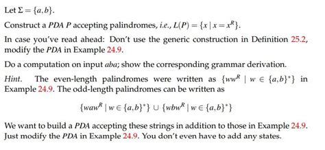Solved Let Ab Construct A Pda P Accepting