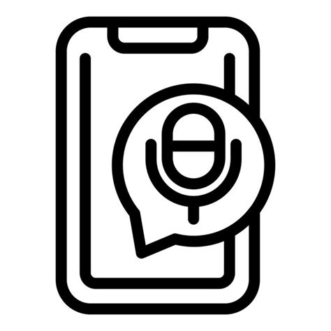 Premium Vector Phone Virtual Assistant Icon Outline Vector Voice Control Command Artificial