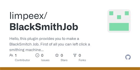 Github Limpeex Blacksmithjob Hello This Plugin Provides You To Make A Blacksmitch Job First