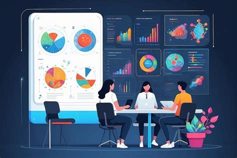 Premium Photo Illustration Of Students Using Ai Algorithms To Analyze Patterns In Genetic Data