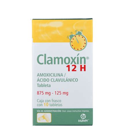 Clamoxín 12 h 10 Tabletas Farmacias Gi Mejoramos tu salud elevando