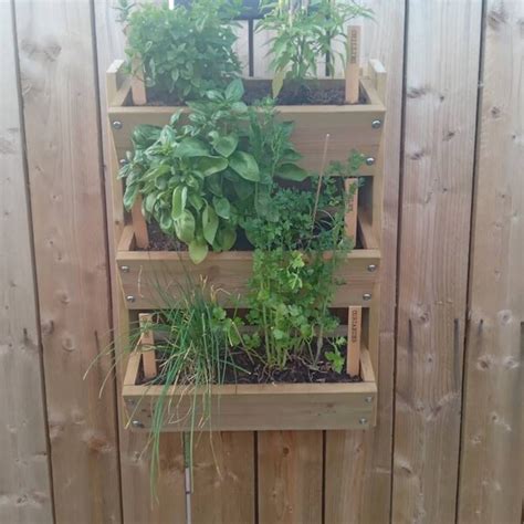 Tiered Wall Mounted Planters For Herbsflowersstrawberries 2 Tiered