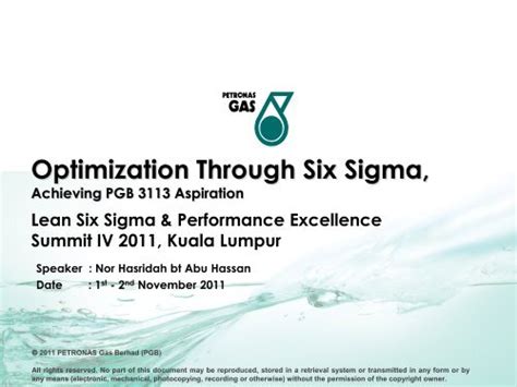 Optimization Through Six Sigma Lean Applied