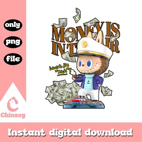Funny Cute Lover Labubu Money Rich Design Png Labubu Clothes Png Chinsvg