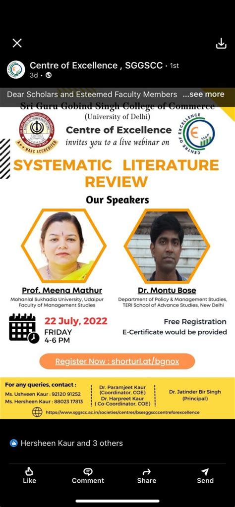 Sri Guru Gobind Singh College Of Commerce Univ Of Delhi On Linkedin Sggscc