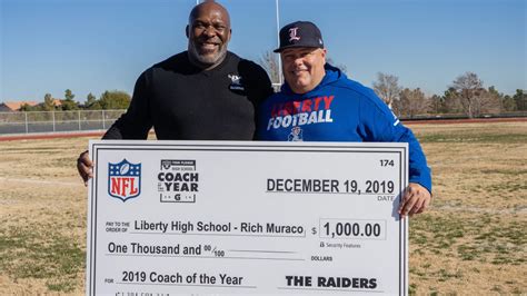 Rich Muraco Named 2019 Tom Flores Coach Of The Year