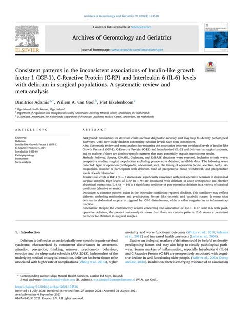 Pdf Consistent Patterns In The Inconsistent Associations Of Insulin