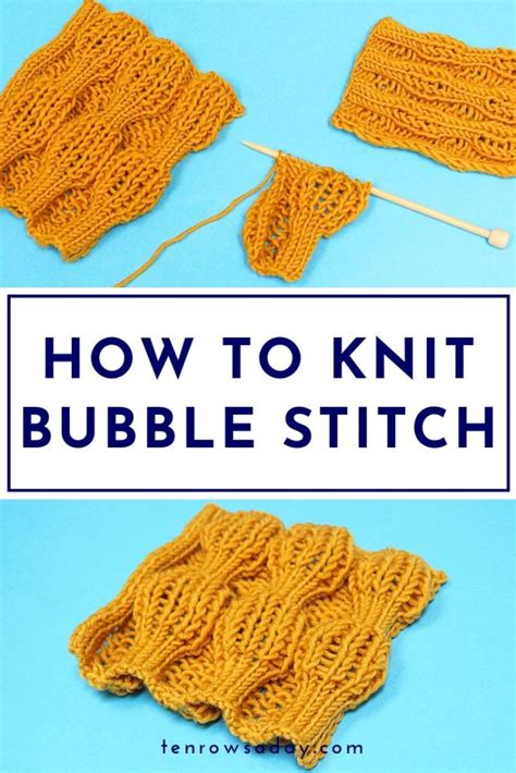 Easy Bubble Stitch For Scarves And Blankets 10 Rows A Day Learning Place