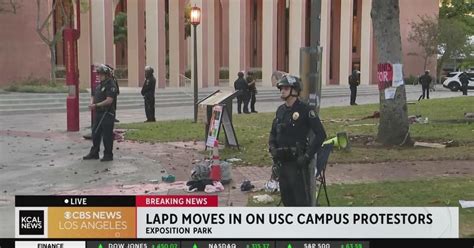 Lapd Officers In Riot Gear Clear Pro Palestinian Encampment On Usc