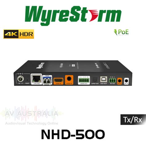 wyrestorm networkhd 500 4k60 4 4 4 hdr10 jpeg2000 av over ip encoder