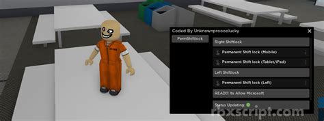 Prison Life Sprint Shift Lock More Scripts RbxScript