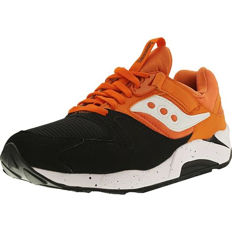 Saucony Saucony Men S Grid 9000 Black Orange Ankle High Fashion
