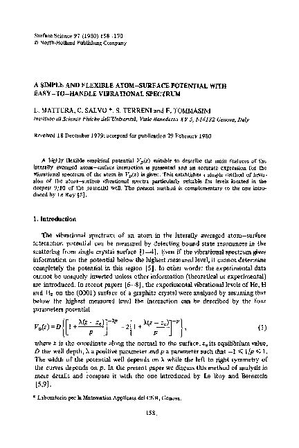 Pdf A Simple And Flexible Atom Surface Potential With Easy To Handle
