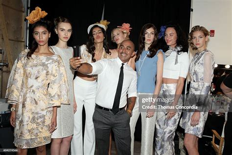 Raul Penaranda Poses Backstage With Models At Kia Style360 Hosts Raul