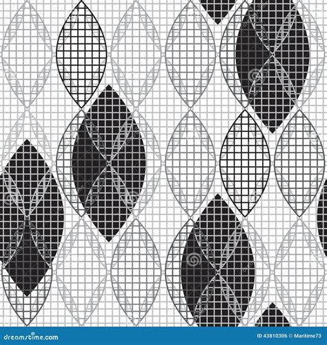 Abstract Monochrome Geometric Seamless Pattern Stock Illustration Illustration Of Cute