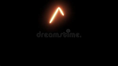 Orange Triangle Loop Spinning Light With Black Background Stock Footage