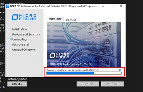 Nnm Ispi Performance For Traffic Leaf Uninstallation Stuck Network