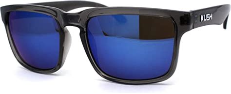 Kush Mens Color Mirrored Sport Horn Rim Slate Frame Agent