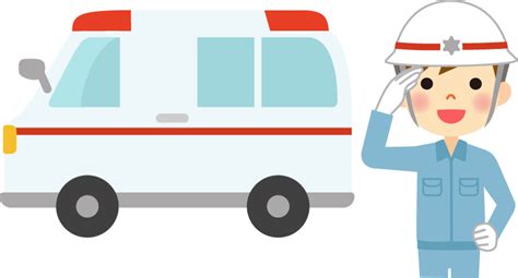 9月9日救急の日で使える救急車と隊員のイラスト 園だよりおたよりで使えるかわいいイラストの無料素材集イラストだより