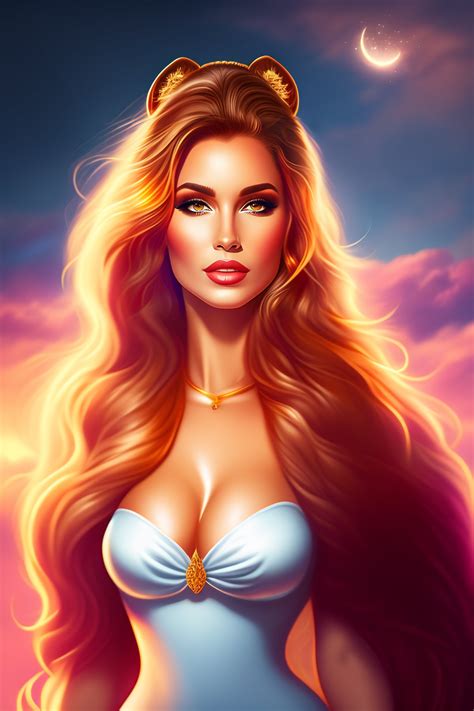 Lexica Cartoon A Beautiful Woman Full Body With A Lion