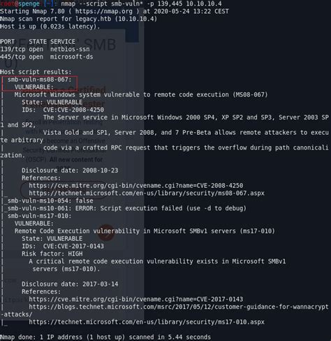 Legacy Hackthebox Oscp Series Spenges Cybersecurity Blog