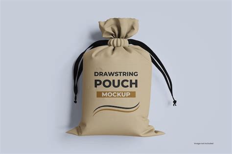 Premium Psd Drawstring Pouch Mockup