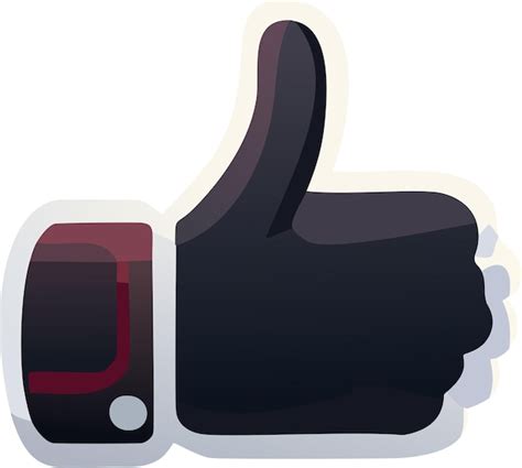 엄지손가락 위 기호 터 일러스트레이션 프리미엄 벡터