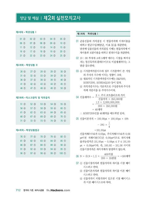 알라딘 미리보기 해커스 파생상품투자권유자문인력 최종핵심정리문제집 2019년 최신개정판