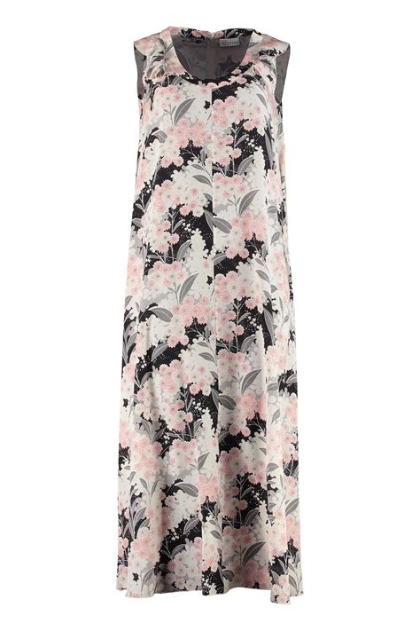 RED Valentino RED Valentino Floral Print Crêpe Maxi dress Multicolor