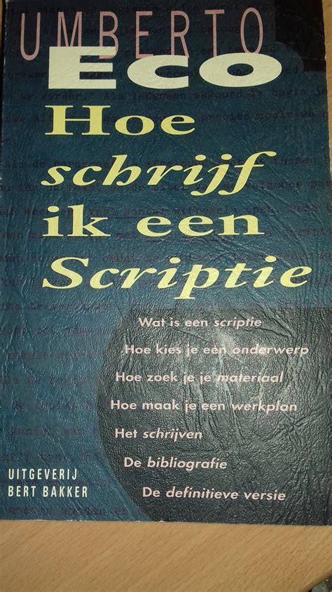 Hoe Schrijf Ik Een Scriptie Tweedehands Boekenbalie