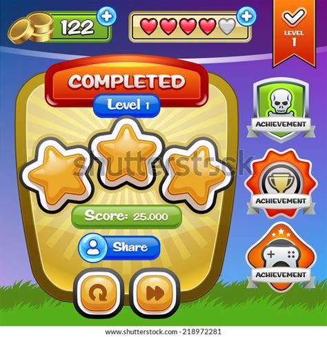 Game Ui Interface Design Vector Eps Stock Vector Royalty Free Shutterstock