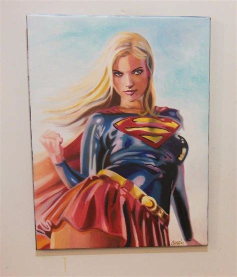 Supergirl 18x24 Pop Art Painting Cargill 1757905577